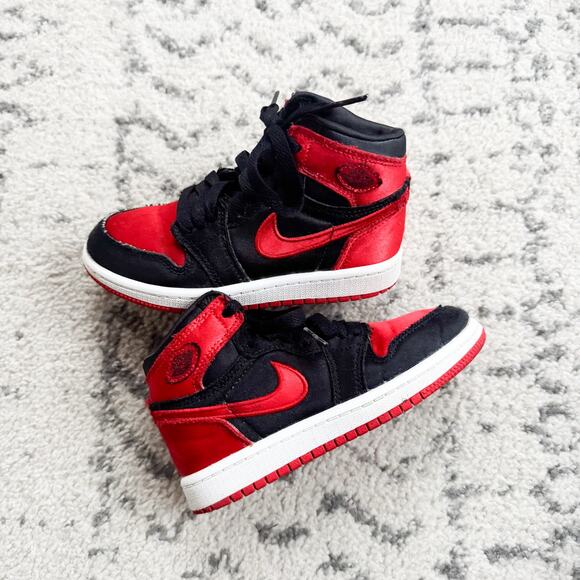 Jordan | Shoes | Jordan Retro High Og Satin Bred Blku Red Sneakers 11c ...